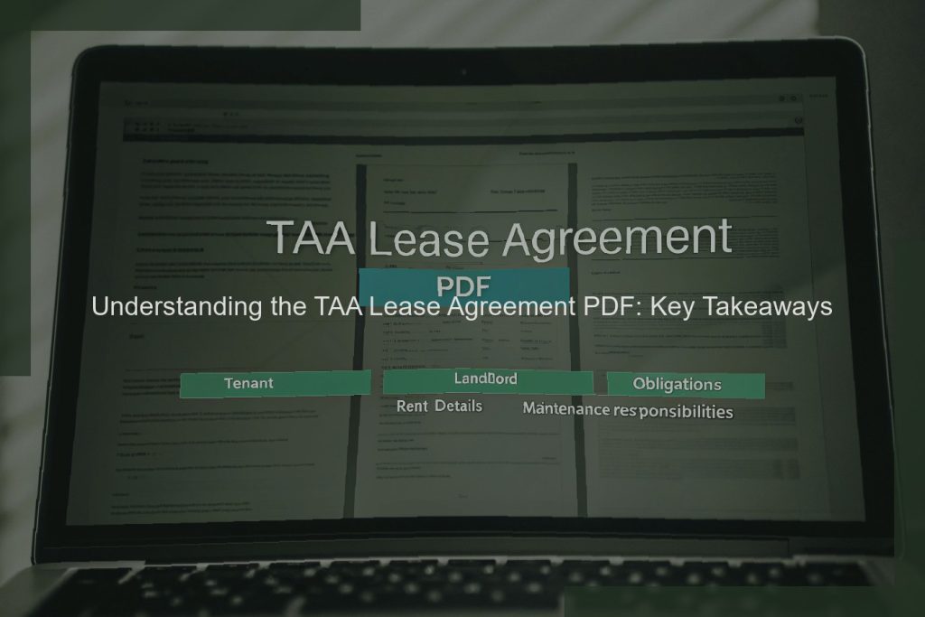 Understanding the TAA Lease Agreement PDF: Key Takeaways - Be Сonsultant